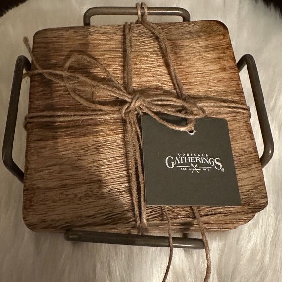 Godinger | Other | Godinger Handmade Dinner Decor Wooden Drink Coaster ...
